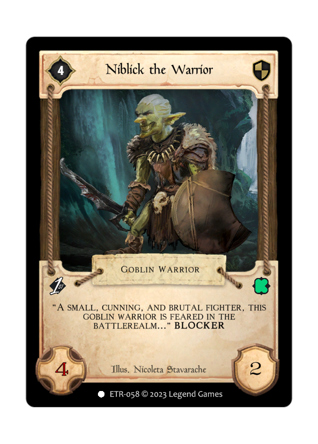 Niblick the Warrior - Mythrel TCG Codex