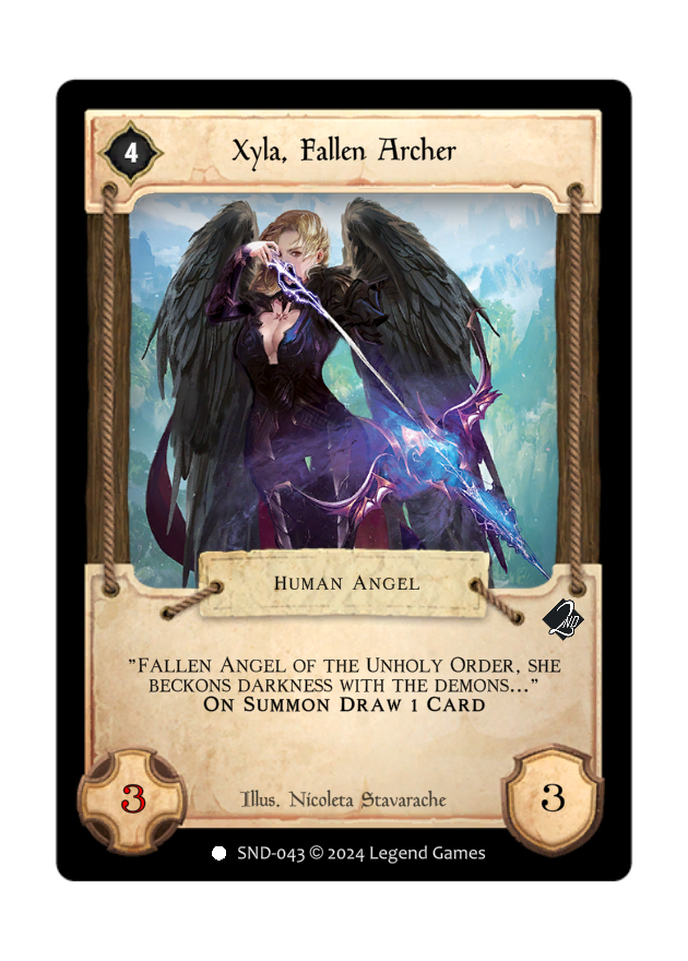 Xyla, Fallen Archer - Mythrel TCG Codex